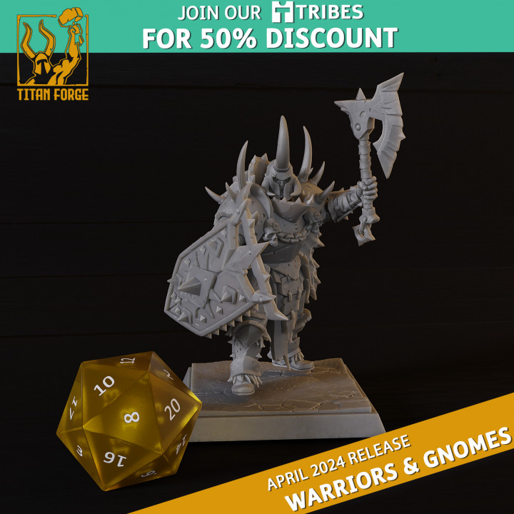 3D Printable Norse Warriors - Norse and Gnomes - Titan Forge Miniatures ...