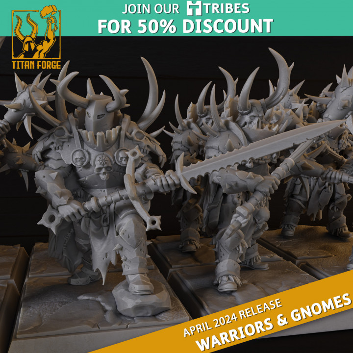 3D Printable Norse Warriors - Norse and Gnomes - Titan Forge Miniatures ...