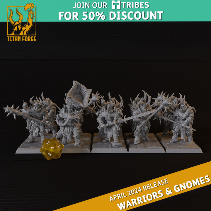 3D Printable Norse Warriors - Norse and Gnomes - Titan Forge Miniatures ...