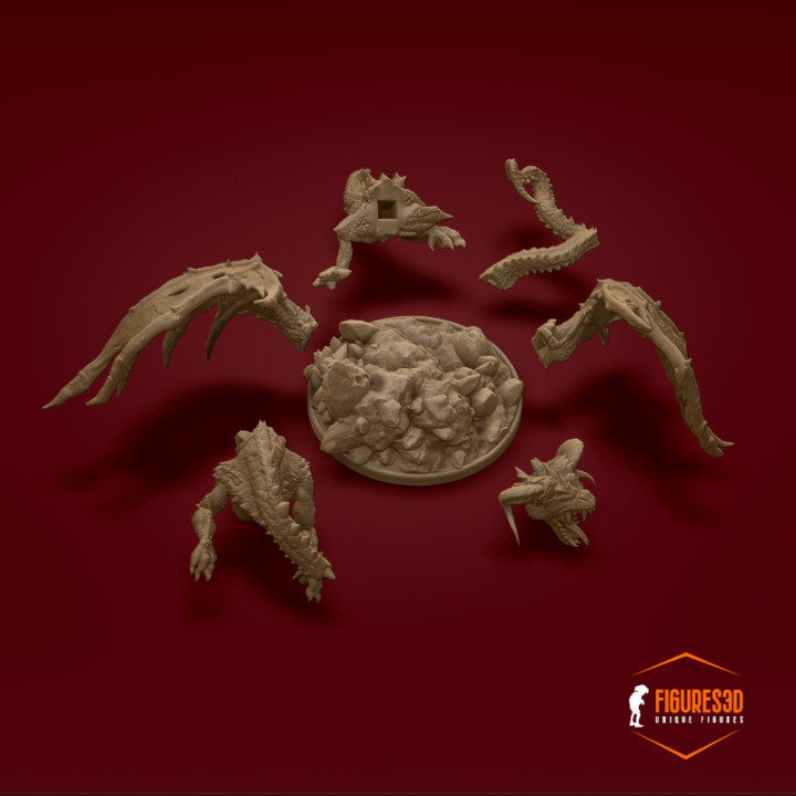 3D Printable Evil snake dragon by Figures3d