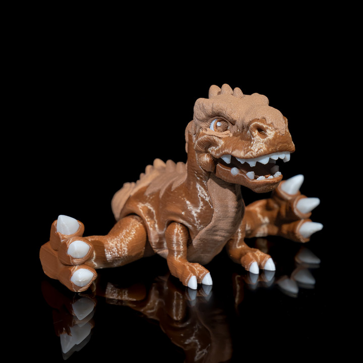 3D Printable Articulated T-Rex by Stlflix