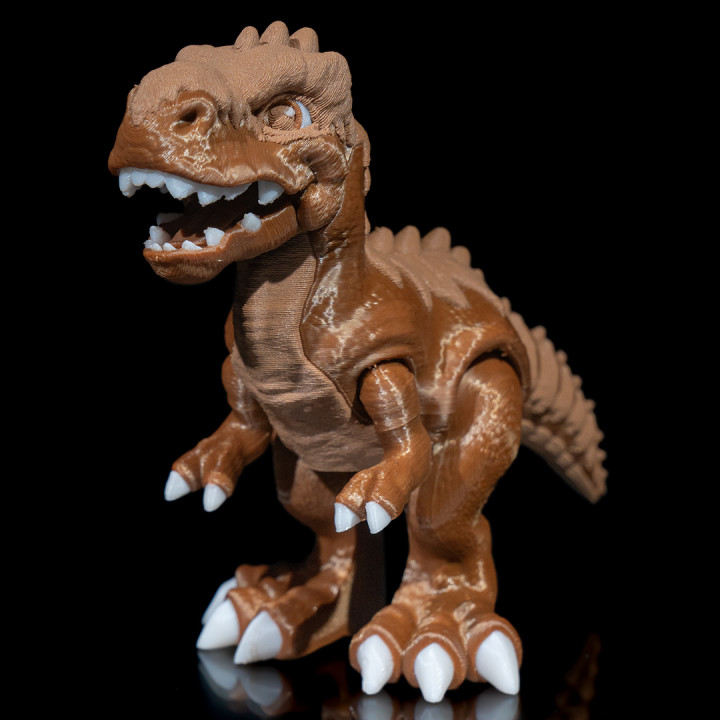 3D Printable Articulated T-Rex by Stlflix