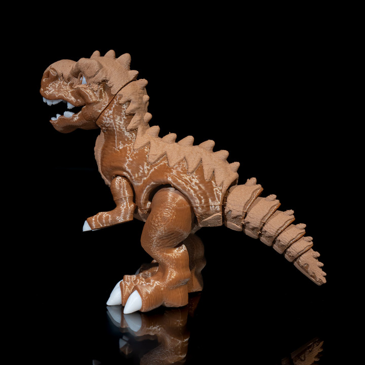 3D Printable Articulated T-Rex by Stlflix