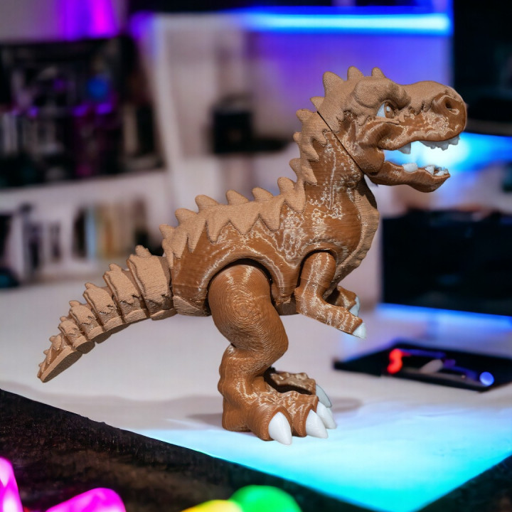 3D Printable Articulated T-Rex by Stlflix