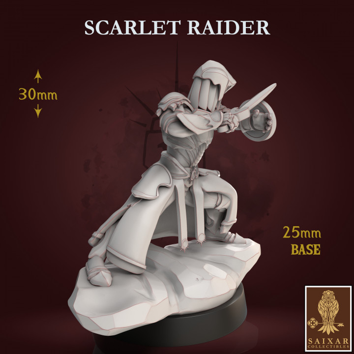 3D Printable Scarlet Raider - 2 Poses by Saixar Collectibles