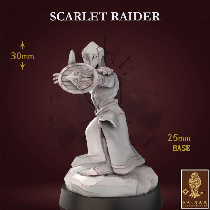 3D Printable Scarlet Raider - 2 Poses by Saixar Collectibles