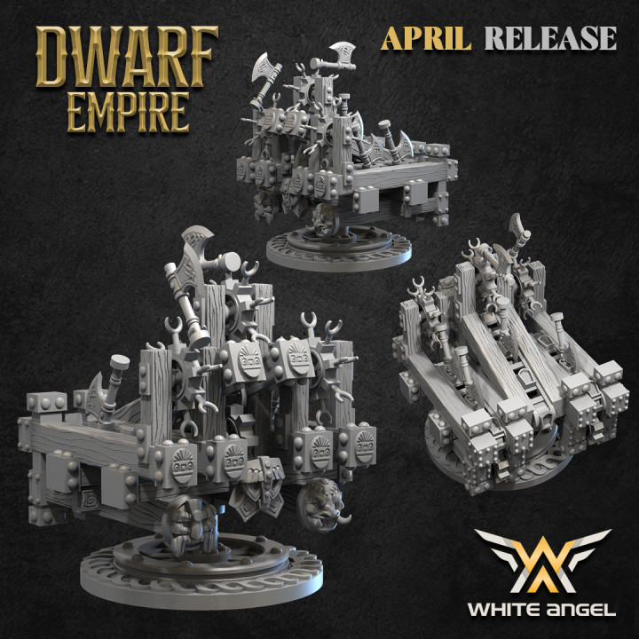 3D Printable DWARF AXE MACHINE by WHITE ANGEL MINIATURES