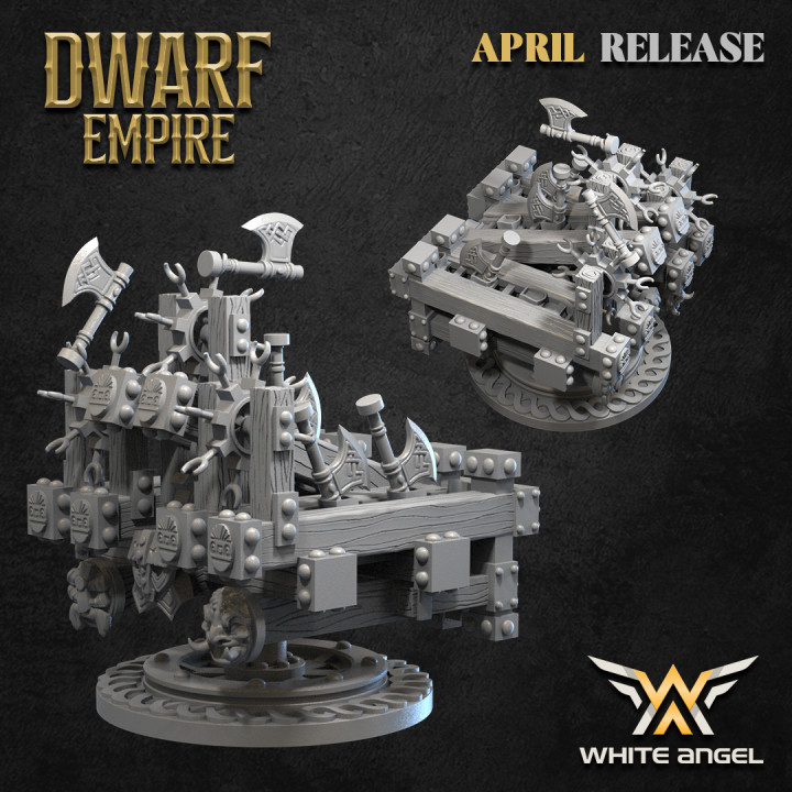 3D Printable DWARF AXE MACHINE by WHITE ANGEL MINIATURES