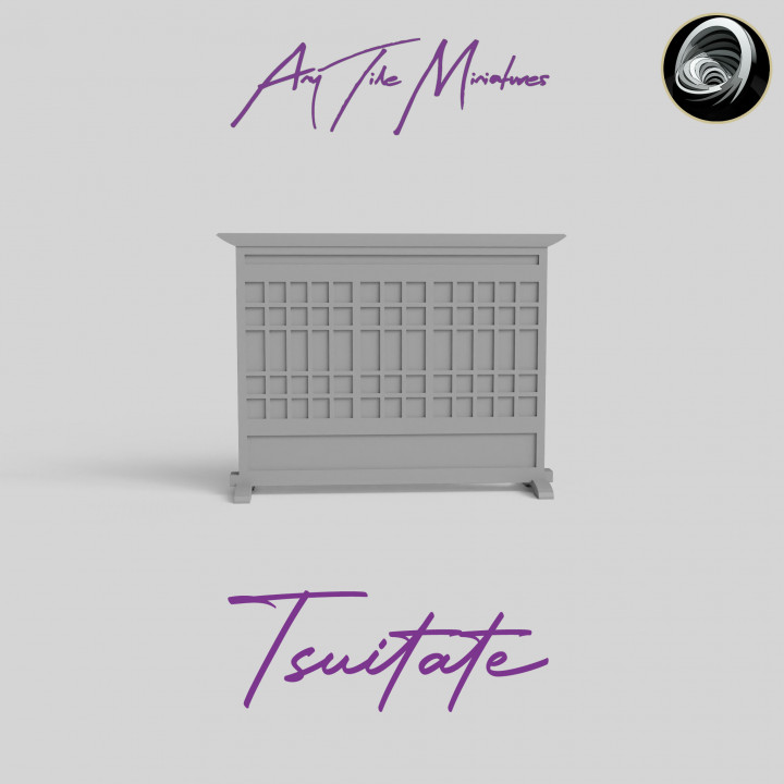 3D Printable Japanese Single Panel Entrance Screens Tsuitate Pack #1 by ...