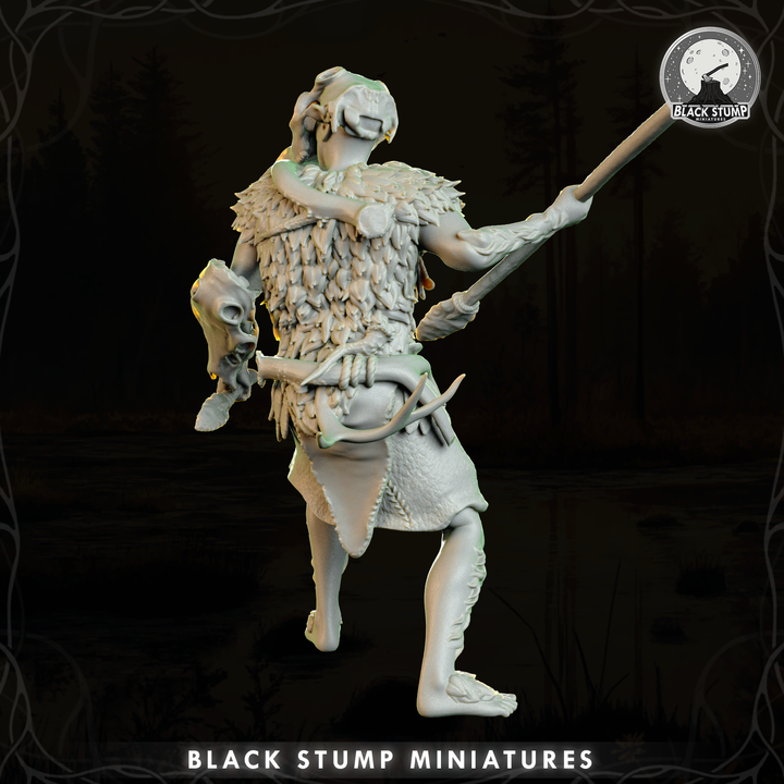 3D Printable Wild Man A + Bases + 5E Stats! by Arcane Chamber Miniatures