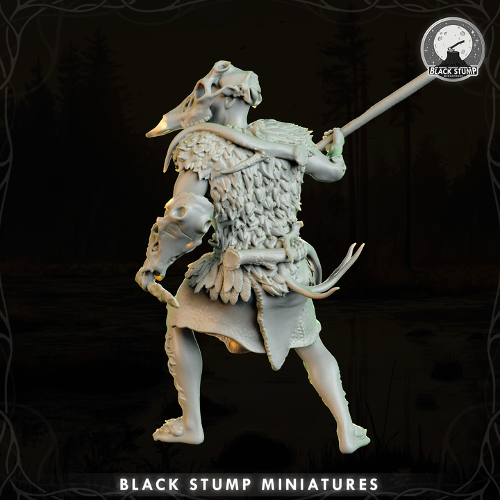 3D Printable Wild Man A + Bases + 5E Stats! by Arcane Chamber Miniatures