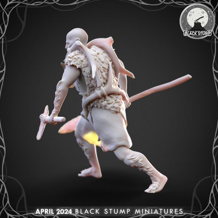 3D Printable Wild Man C + Bases + 5E Stats! by Arcane Chamber Miniatures