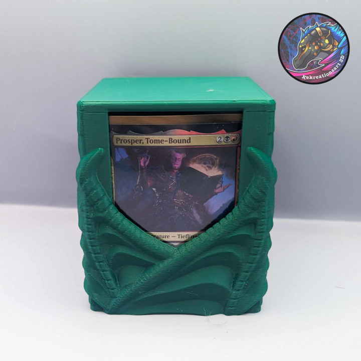 3D Printable Dragon Card Deck Box by Kirsten M