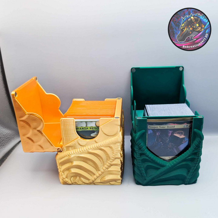 3D Printable Dragon Card Deck Box by Kirsten M
