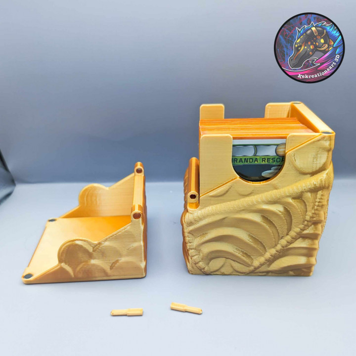 3D Printable Dragon Card Deck Box by Kirsten M