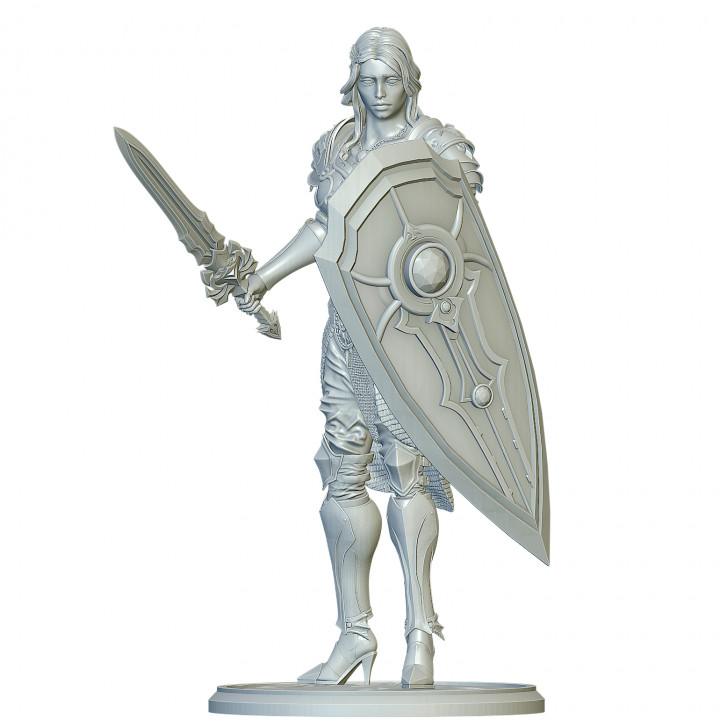 3D Printable Paladin of the Crown "Beatrix" (3 Poses) by Alexios Martasidis