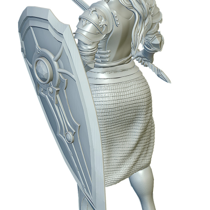 3D Printable Paladin of the Crown "Beatrix" (3 Poses) by DartArt3D