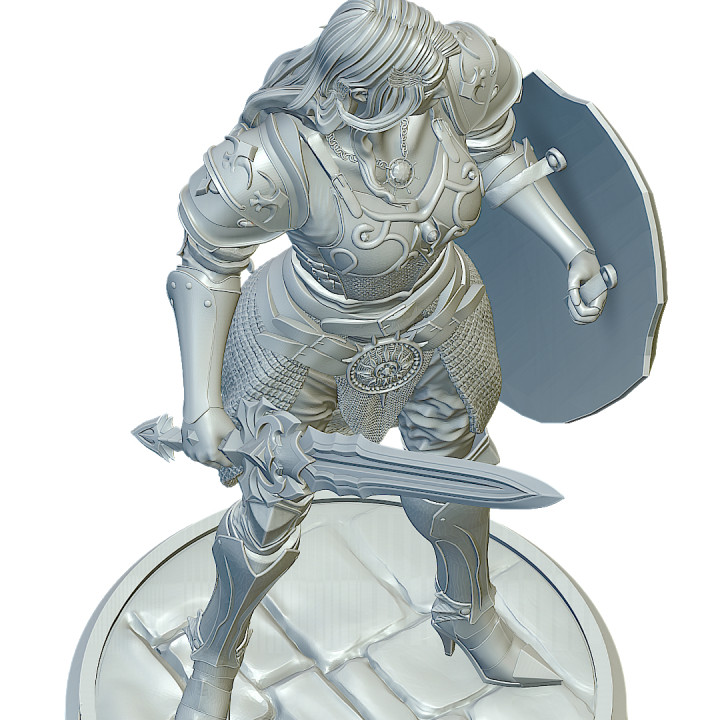 3D Printable Paladin of the Crown "Beatrix" (3 Poses) by Alexios Martasidis