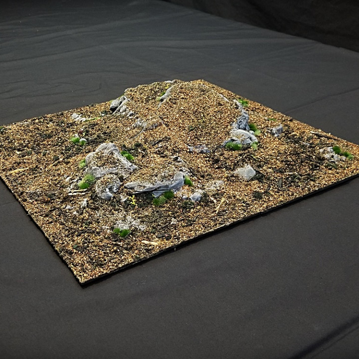 3D Printable Twin Ridge - Rugged Hills Design Master Tiles by Terrainify