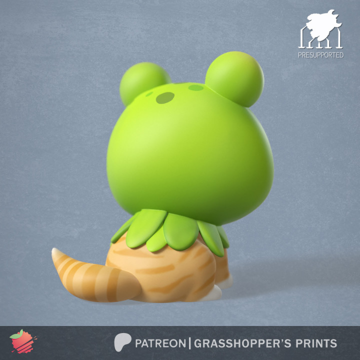 3D Printable COSTUMED CAT FROG by Grass Hopper