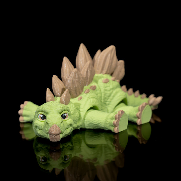 3D Printable Articulated Steg-o-saurus by Stlflix