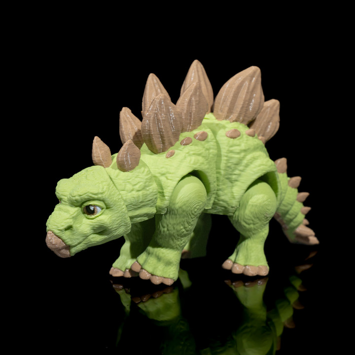 3D Printable Articulated Steg-o-saurus by Stlflix