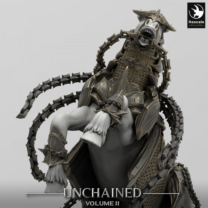 3D Printable Unchained Horse Rears Up by Rescale Miniatures