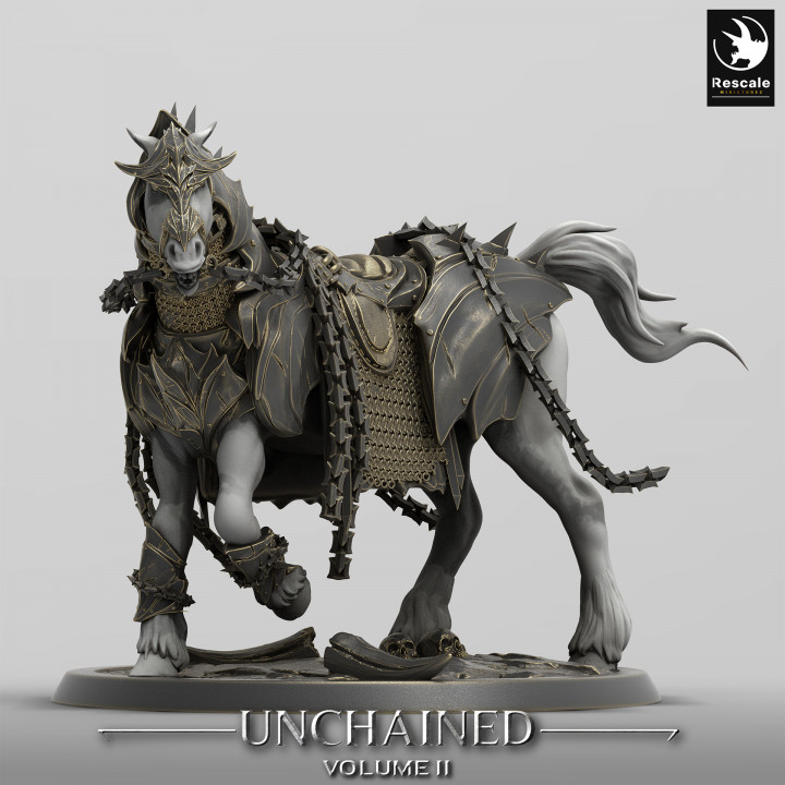 3D Printable Unchained Horse Load by Rescale Miniatures