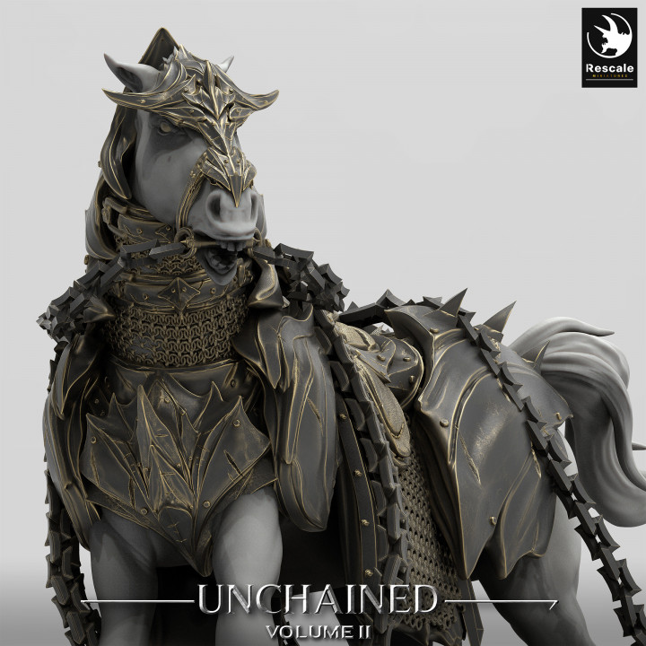 3D Printable Unchained Horse Load by Rescale Miniatures