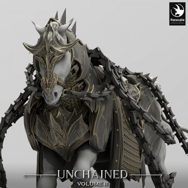 3D Printable Unchained Horse Run by Rescale Miniatures