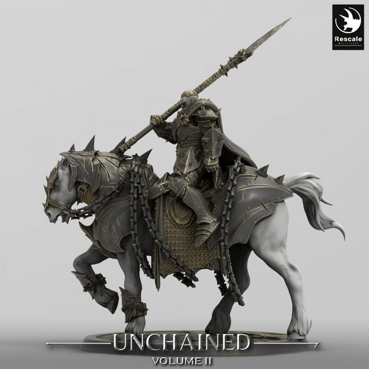 3D Printable Unchained Horse Walk by Rescale Miniatures