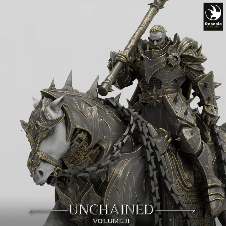3D Printable Unchained Horse Walk by Rescale Miniatures