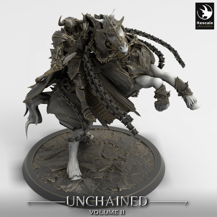 3D Printable Unchained Horse Rears Up High by Rescale Miniatures