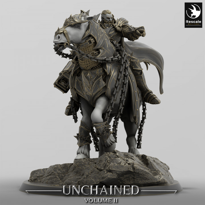 3D Printable Unchained Horse Stand by Rescale Miniatures