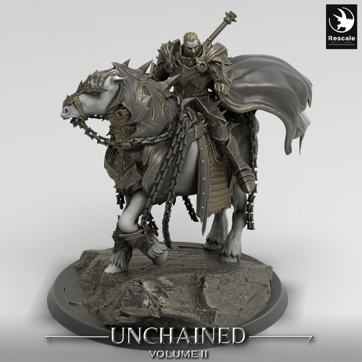 3D Printable Unchained Horse Stand by Rescale Miniatures