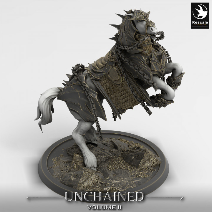 3D Printable Unchained Horse Jump by Rescale Miniatures