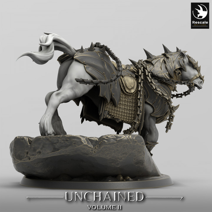 3D Printable Unchained Horse Rock by Rescale Miniatures
