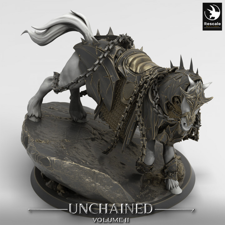 3D Printable Unchained Horse Rock by Rescale Miniatures