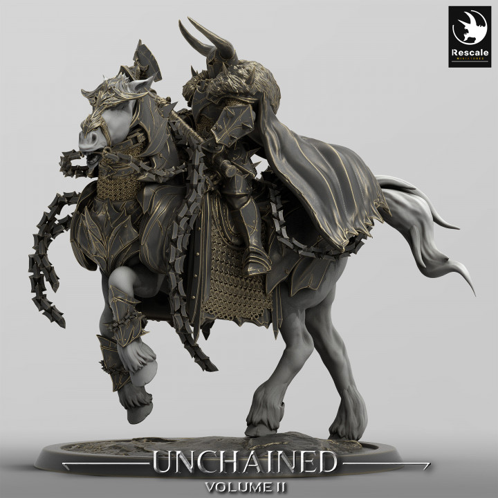 3D Printable Pack Unchained Horses by Rescale Miniatures