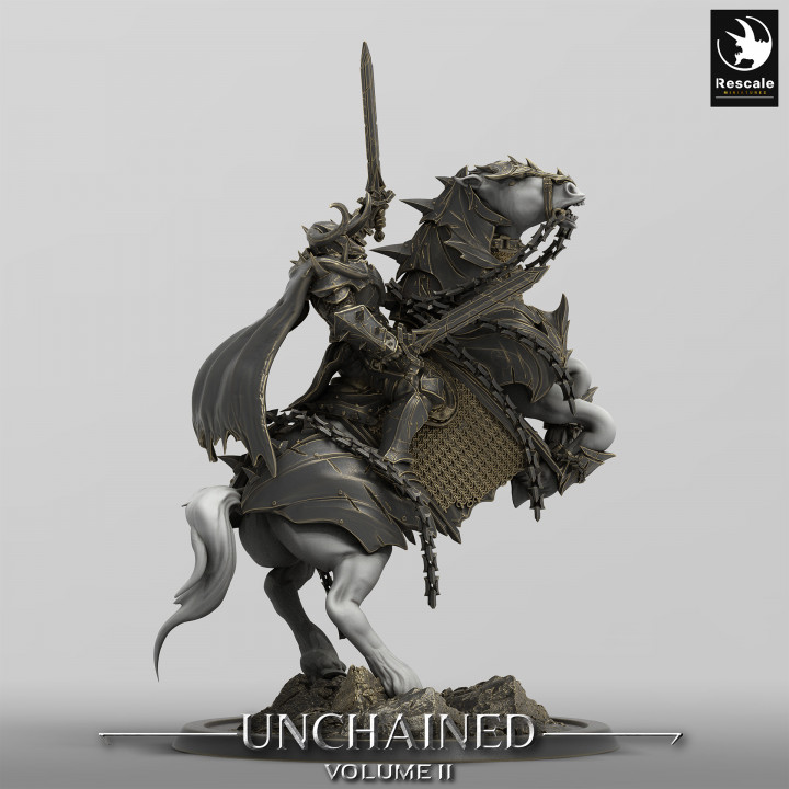 3D Printable Pack Unchained Horses by Rescale Miniatures