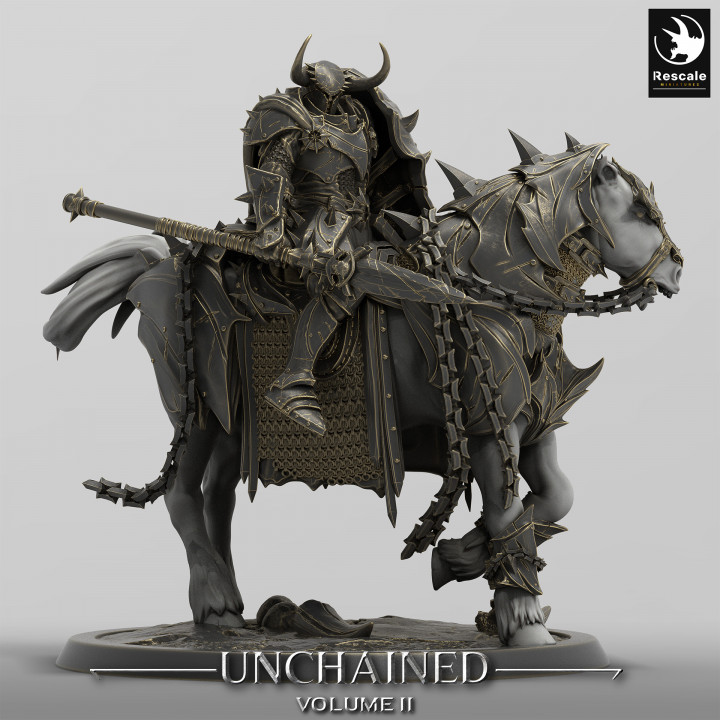 3D Printable Pack Unchained Horses by Rescale Miniatures