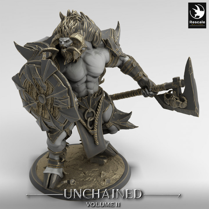 3D Printable Minotaur Guard by Rescale Miniatures