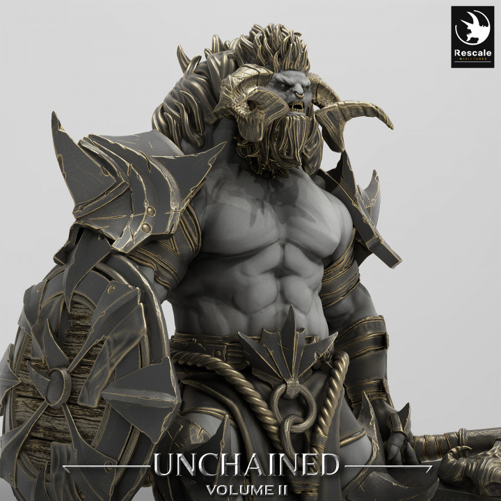 3D Printable Minotaur Stand by Rescale Miniatures