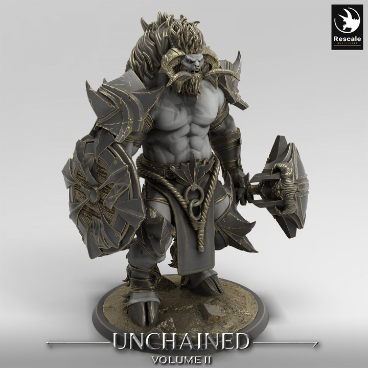 3D Printable Minotaur Stand by Rescale Miniatures