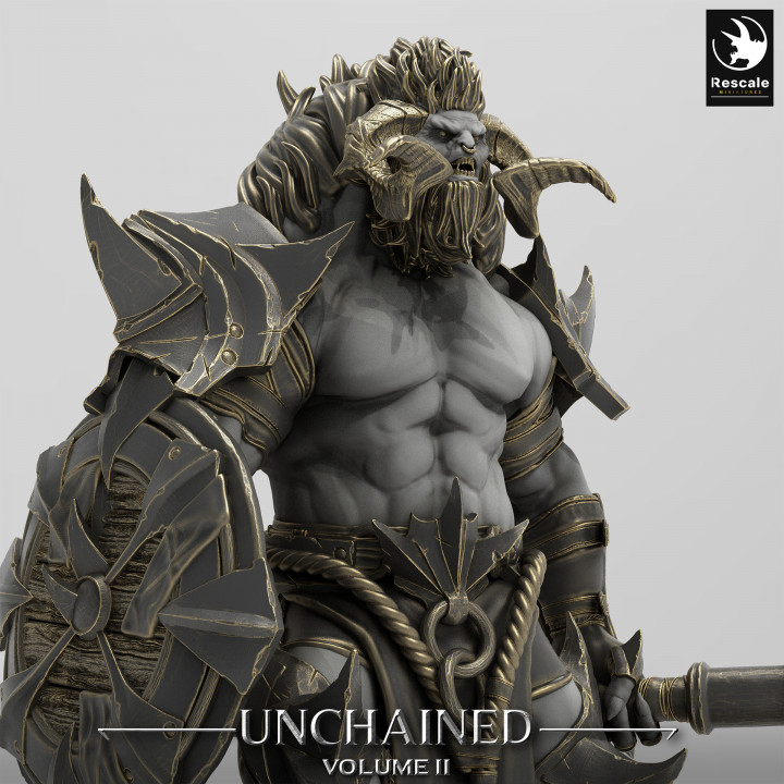 3D Printable Minotaur Stand by Rescale Miniatures