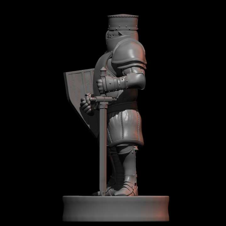 3D Printable Mercenary Knight - 32mm by Miklós Patyi