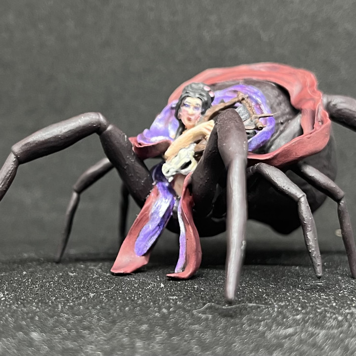 3D Printable Arachne - Spider Queen Drider Bard by Squid Inked Minis