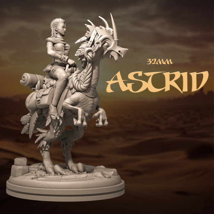 3D Printable Astrid 32mm by Dungeons & Maidens