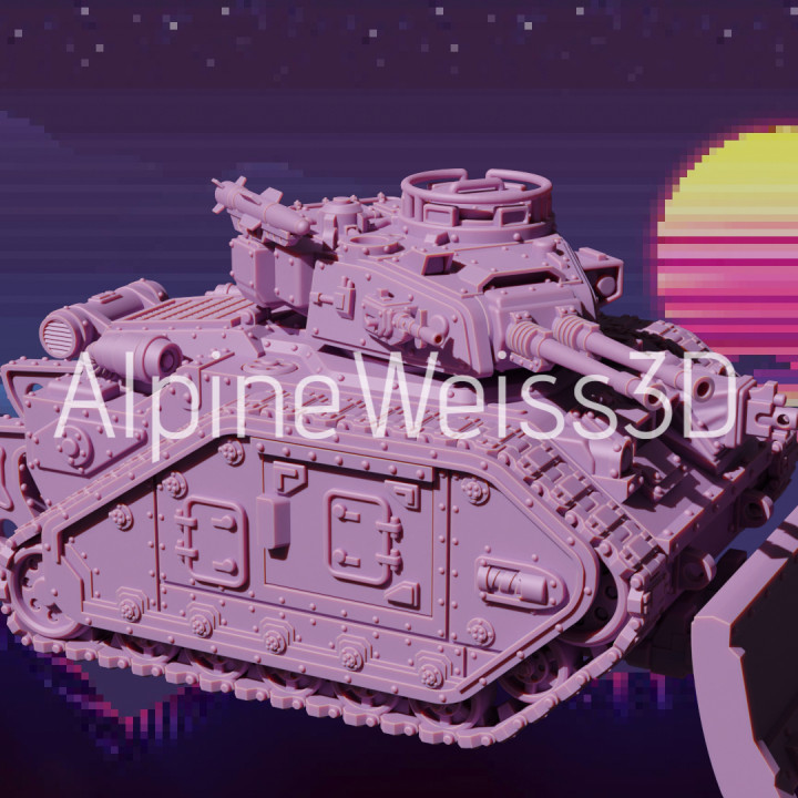 3D Printable NOT SO ENOURMOUS TANK UPDATE [PRESUPPORTED] by AlpineWeiss3D