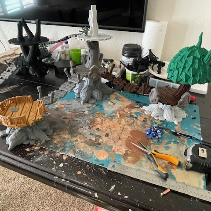 3D Printable Modular tree platforms by RFIPRINTS